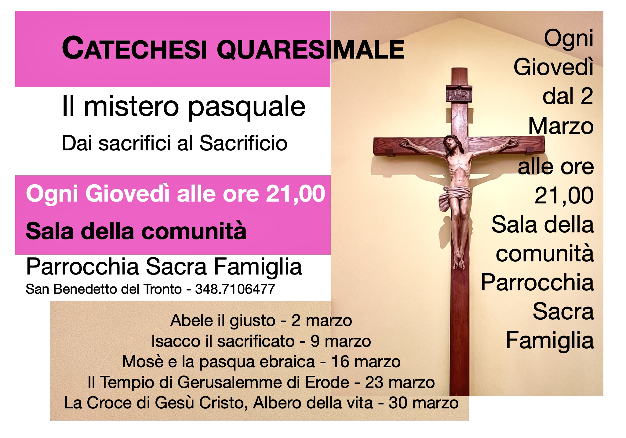 Iniziamo la quaresima | Parrocchia Sacra Famiglia